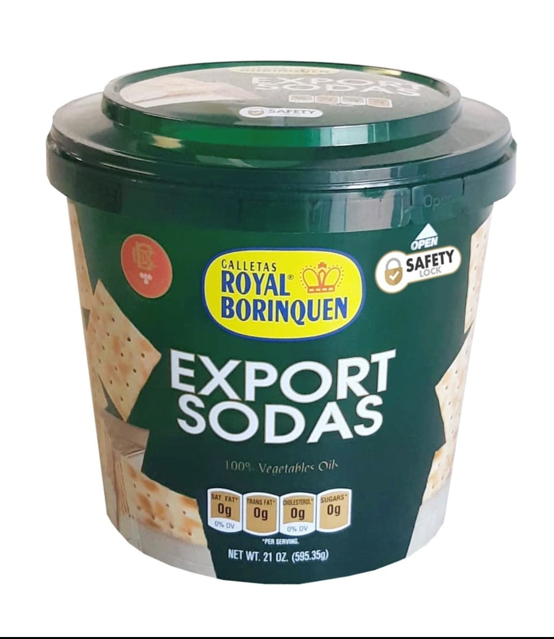 Royal Borinquen 100% Vegetable Oil Export Soda Snack Crackers, 21 oz ...