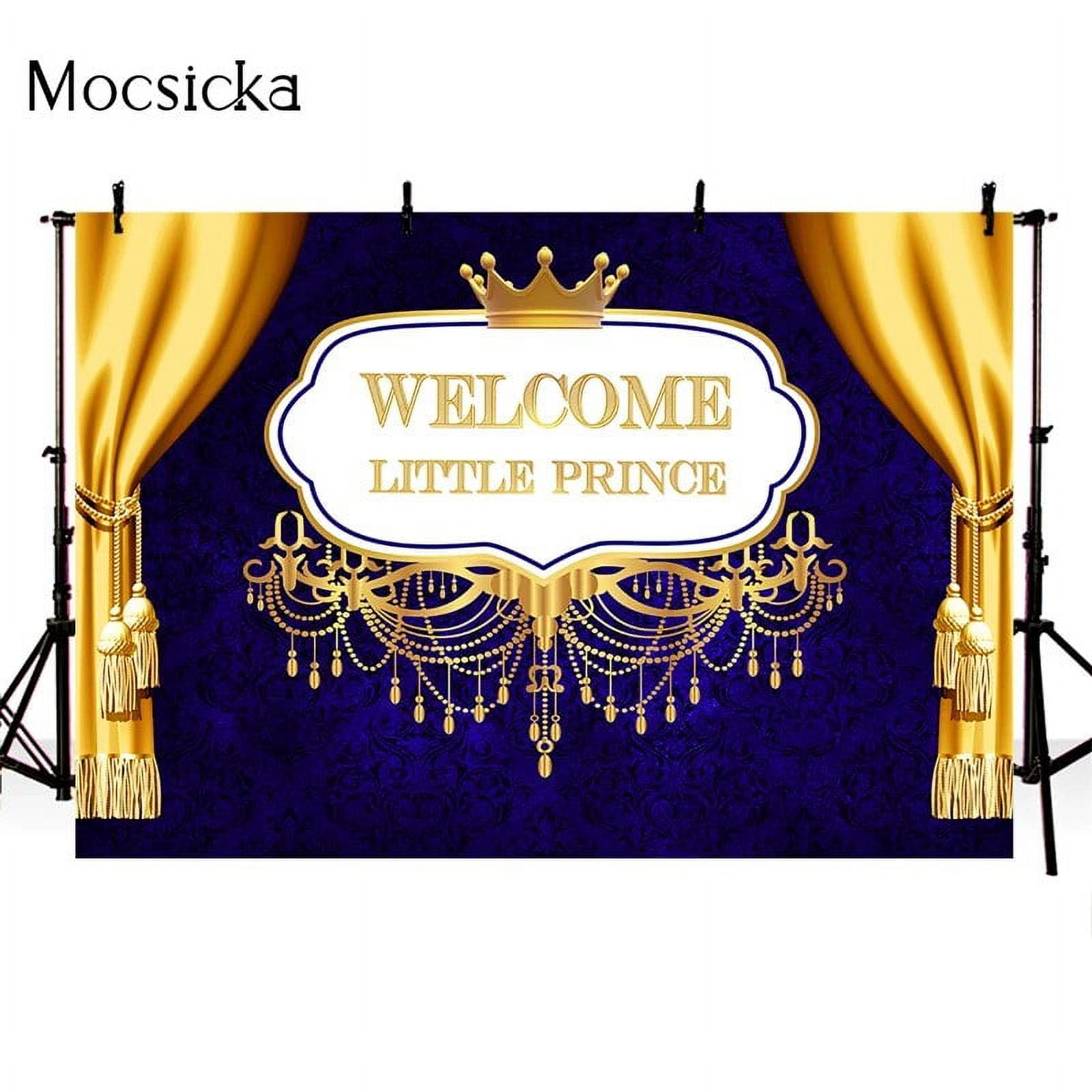 Royal Boy Photography Background Little Prince Crown Party Decoration ...