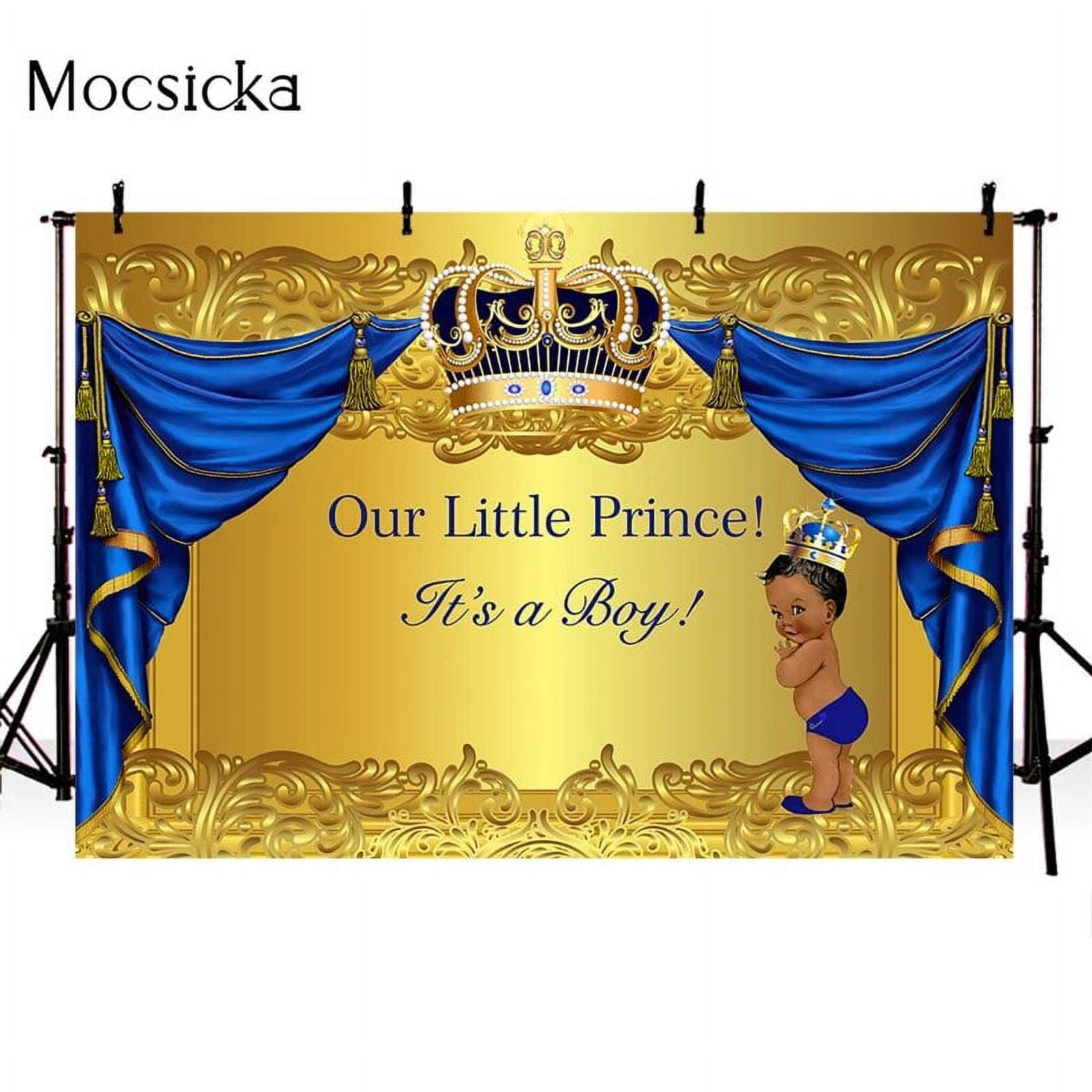 Royal Boy Photography Background Little Prince Crown Party Decoration ...