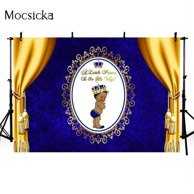 Royal Boy Photography Background Little Prince Crown Party Decoration ...
