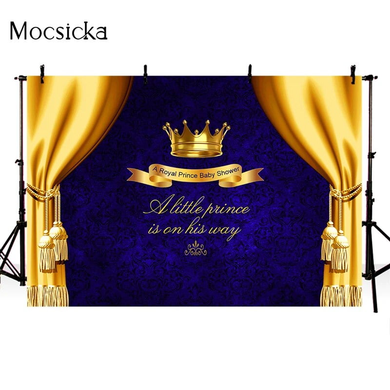 Royal Boy Photography Background Little Prince Crown Party Decoration ...