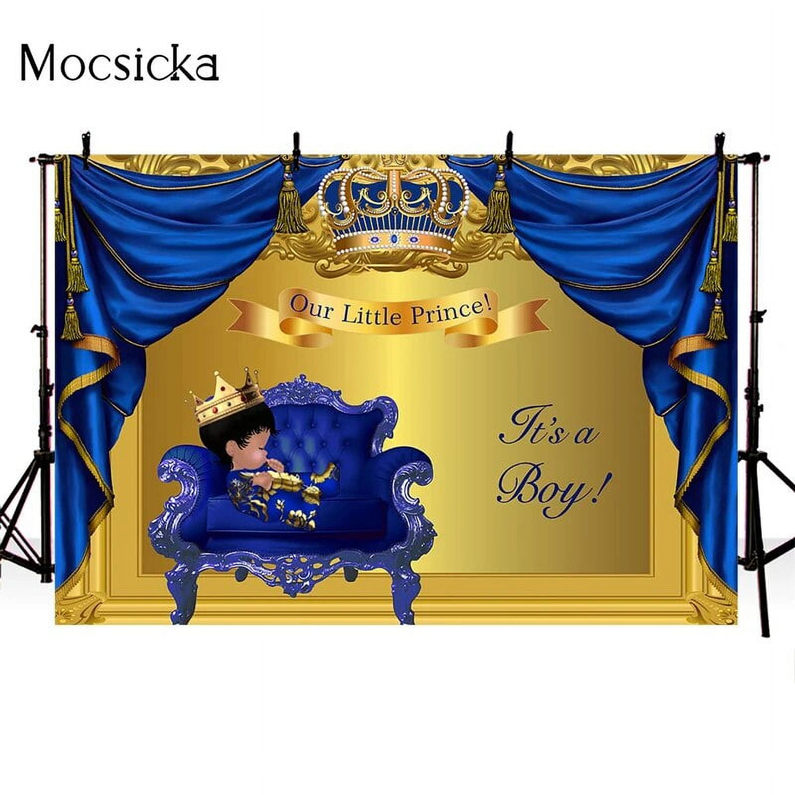 Royal Boy Photography Background Little Prince Crown Party Decoration ...