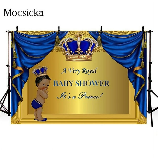 Royal Boy Photography Background Little Prince Crown Party Decoration ...