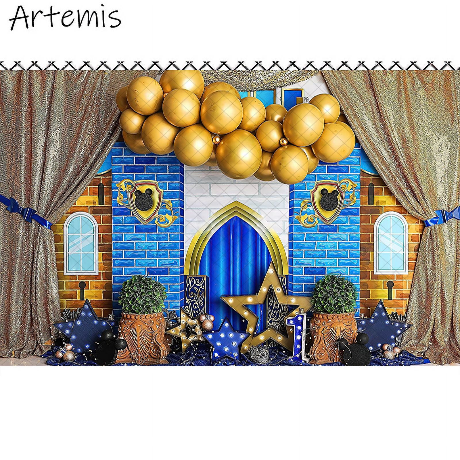 Royal Boy Theme Crown Kids 1st Birthday Background Party r Props Cake ...