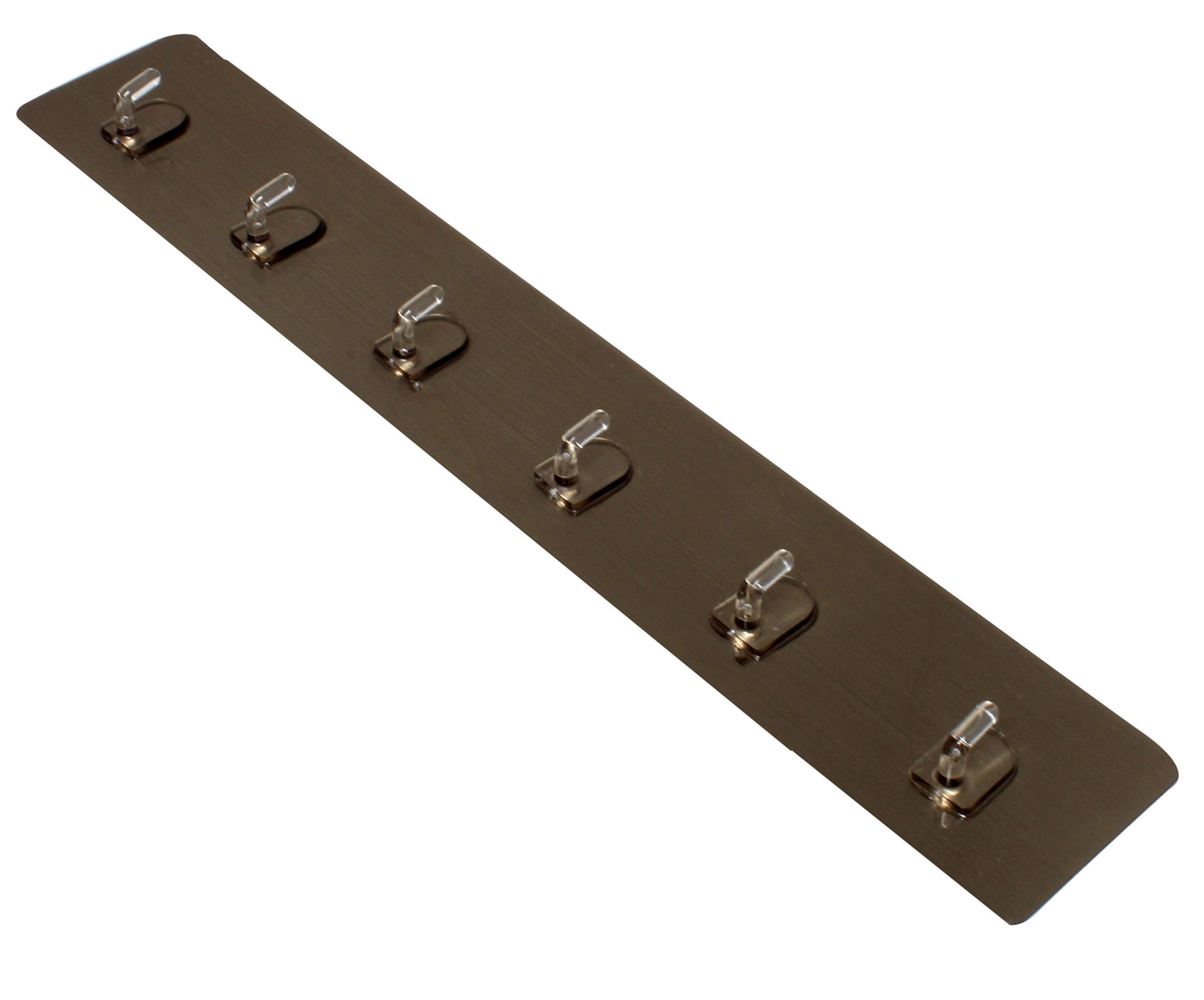 Royal Brands 6 Hook Self Adhesive Wall Mounted Rack - Waterproof Sturdy ...