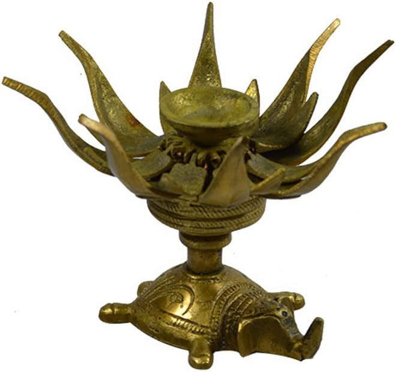 Royal Brass Lotus Shaped Lamp With Elephant Base - Walmart.com