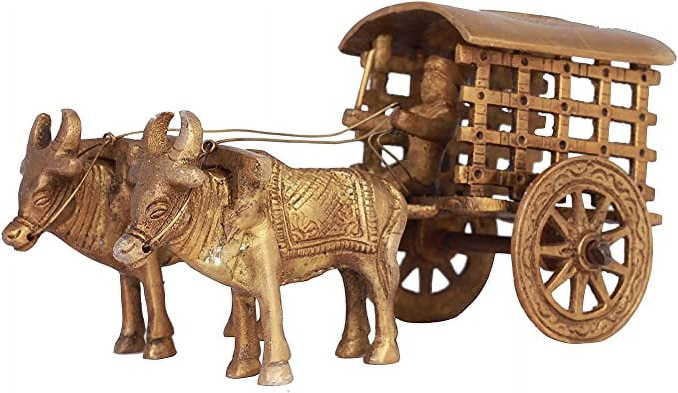 Royal Brass Two Bulls Cart with Closed Jaali Buy 1 Get 1 Free - Walmart.com