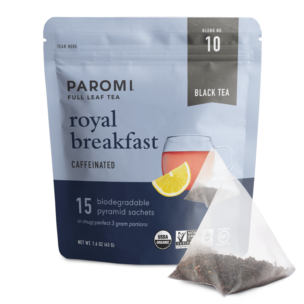 Organic Royal Breakfast Black Tea, Full Leaf, in Pyramid Tea Bags by ...