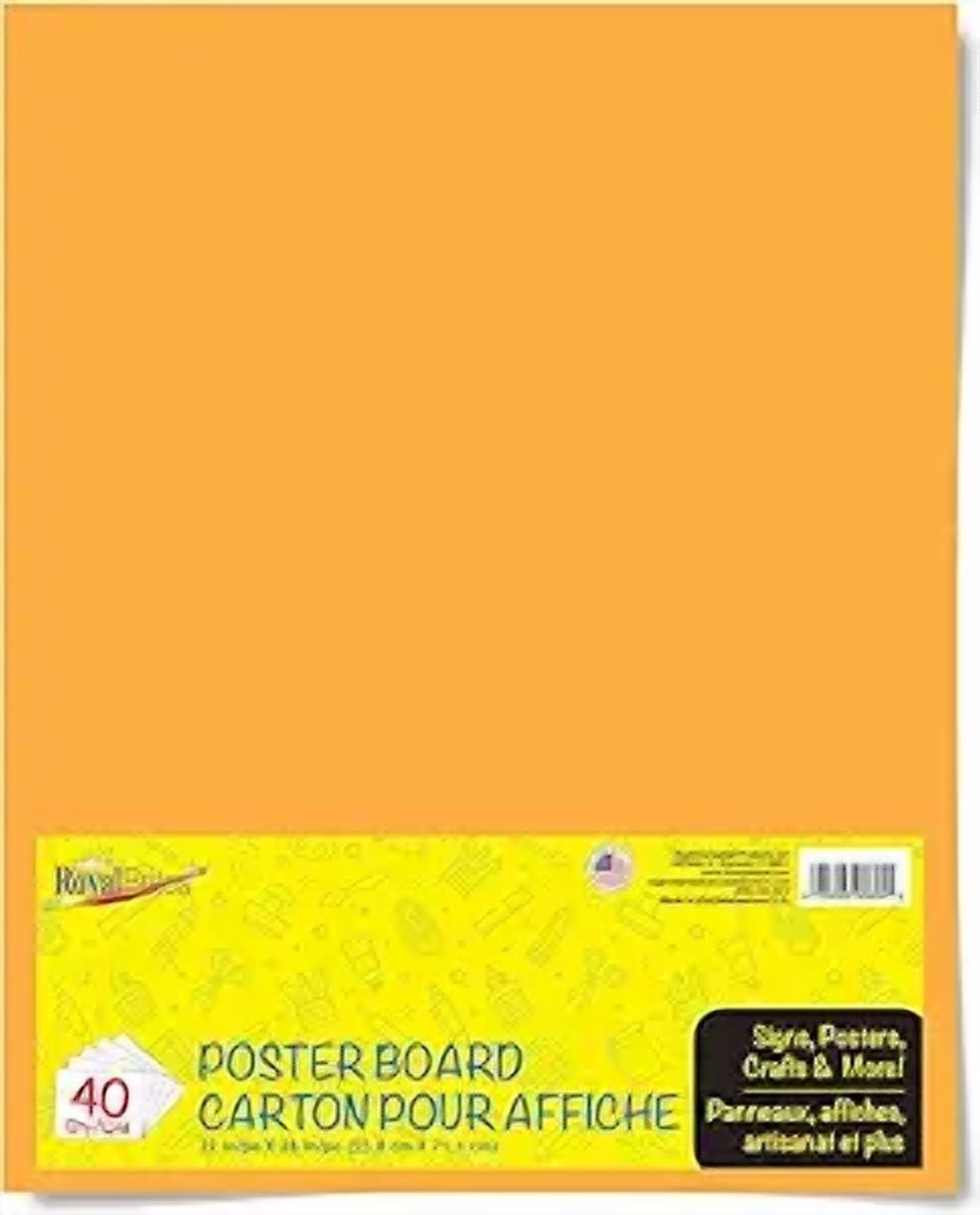 Royal Brites Orange Poster Board,High Quality 2-Sided 22"x28" Poster ...