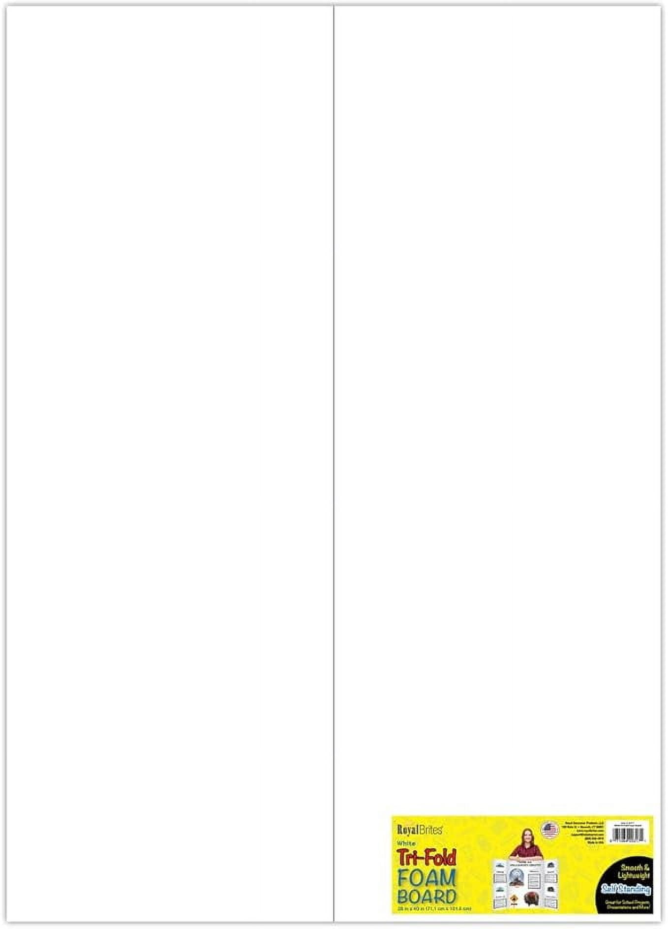 Royal Brites Premium White Tri-Fold Foam Presentation Board 36" x 48 ...