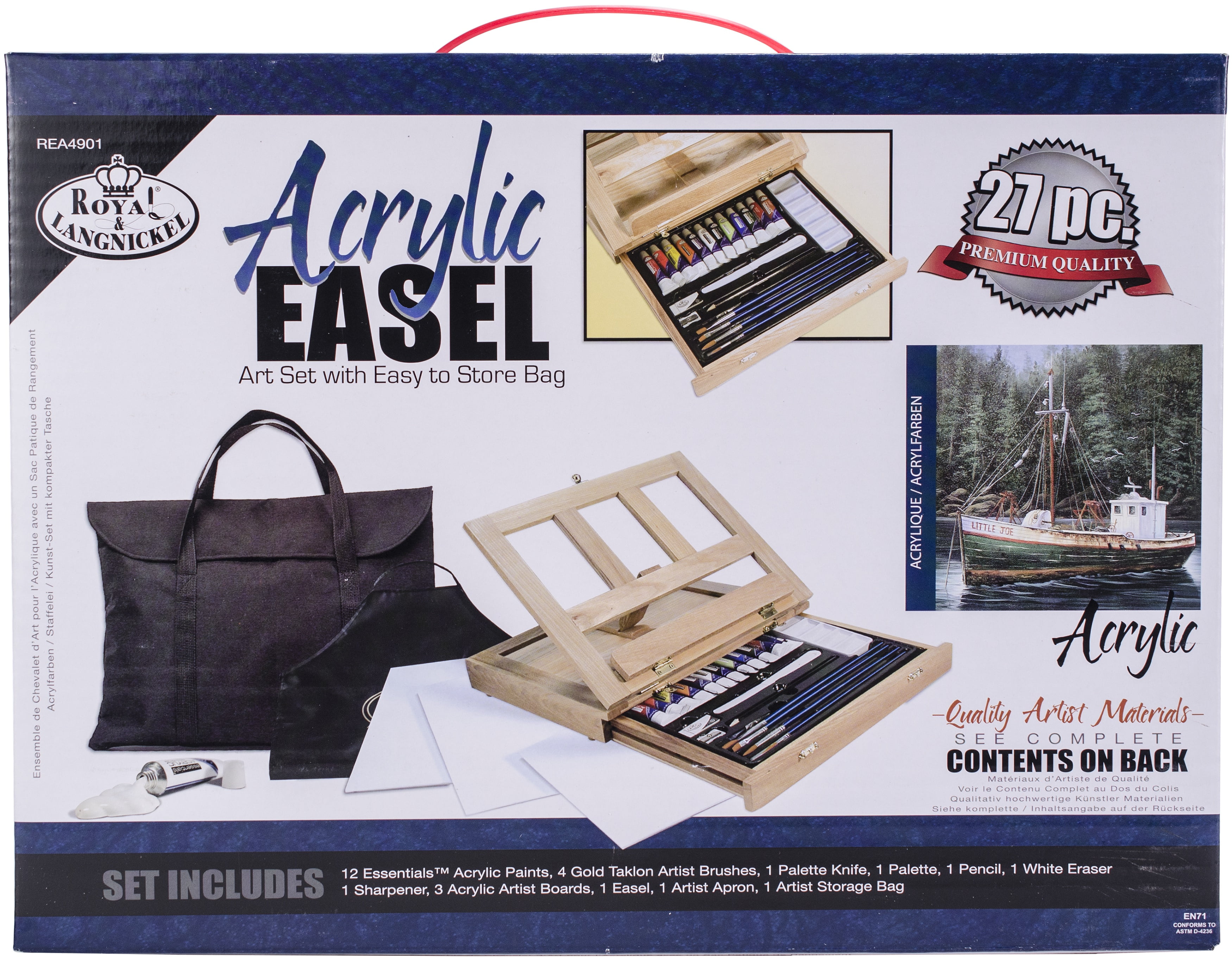 Royal Brush Acrylic Easel Set with Storage Bag - Walmart.com
