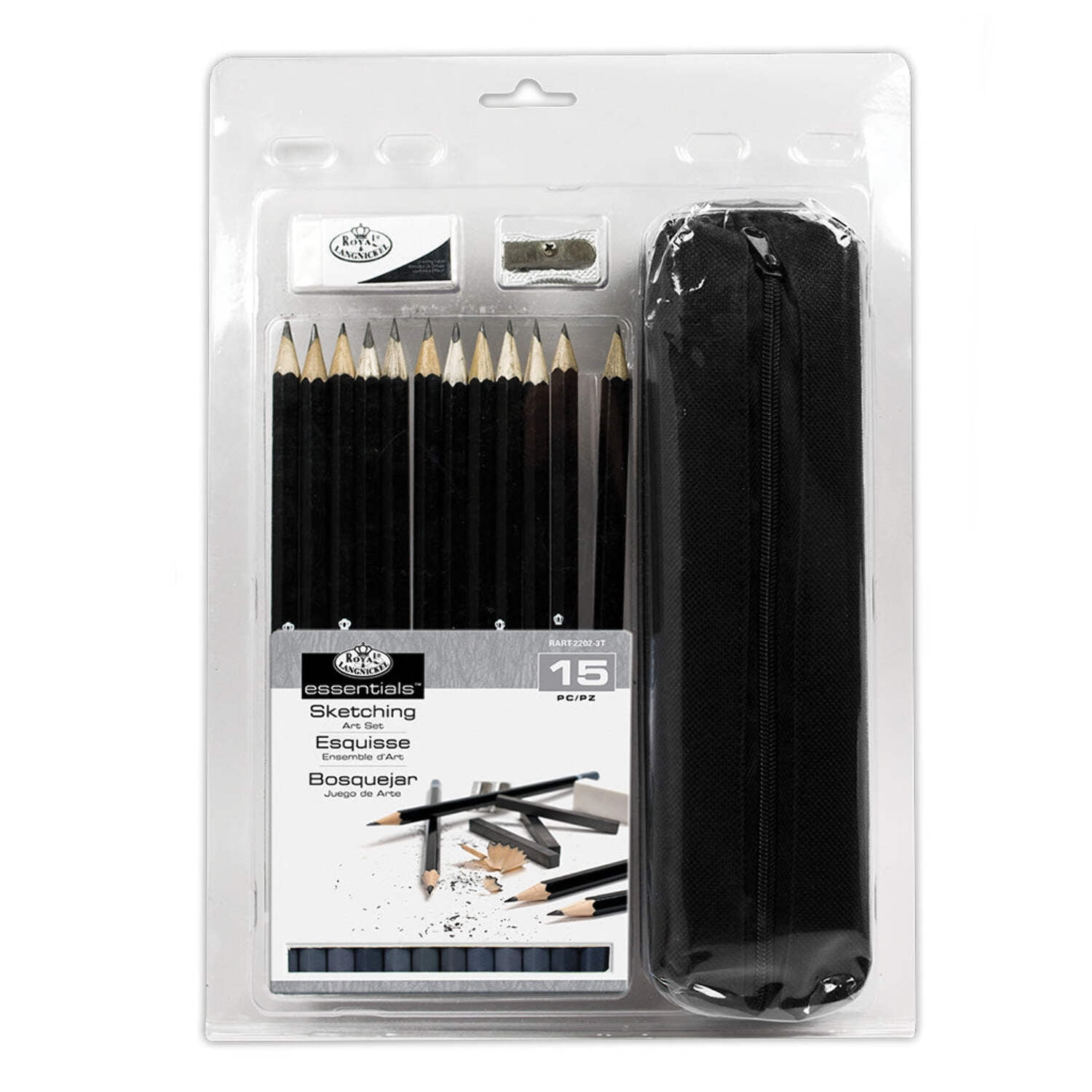Royal Brush Essentials Sketching Art Set With Pencil Case - Walmart.com