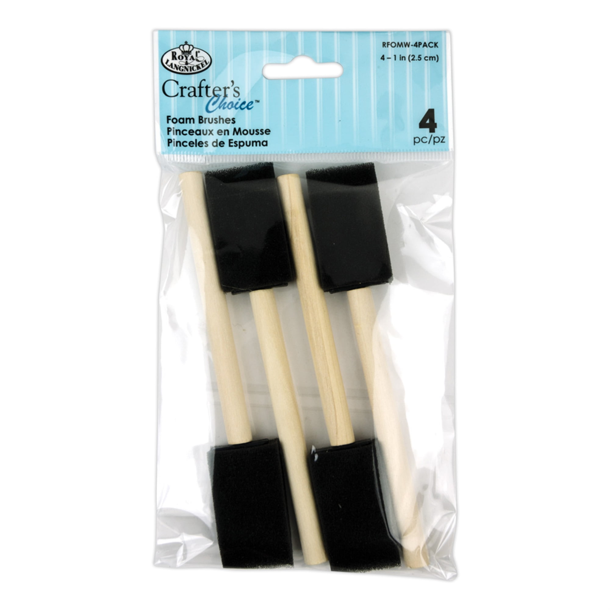 Royal Brush Foam Brushes, 1", 4/Pkg. - Walmart.com