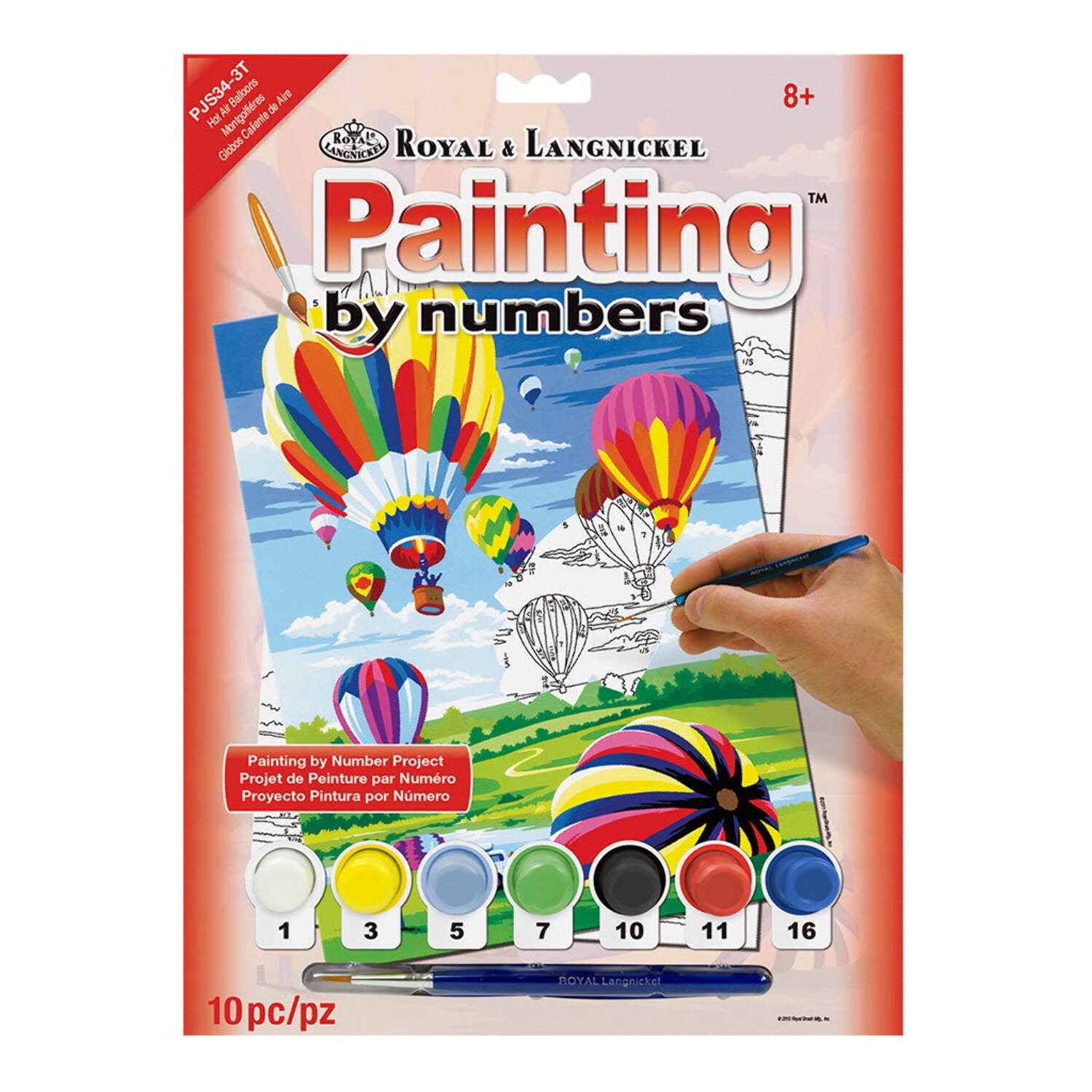 Royal & Langnickel Painting by numbers™ 10pc Hot Air Balloons Painting ...