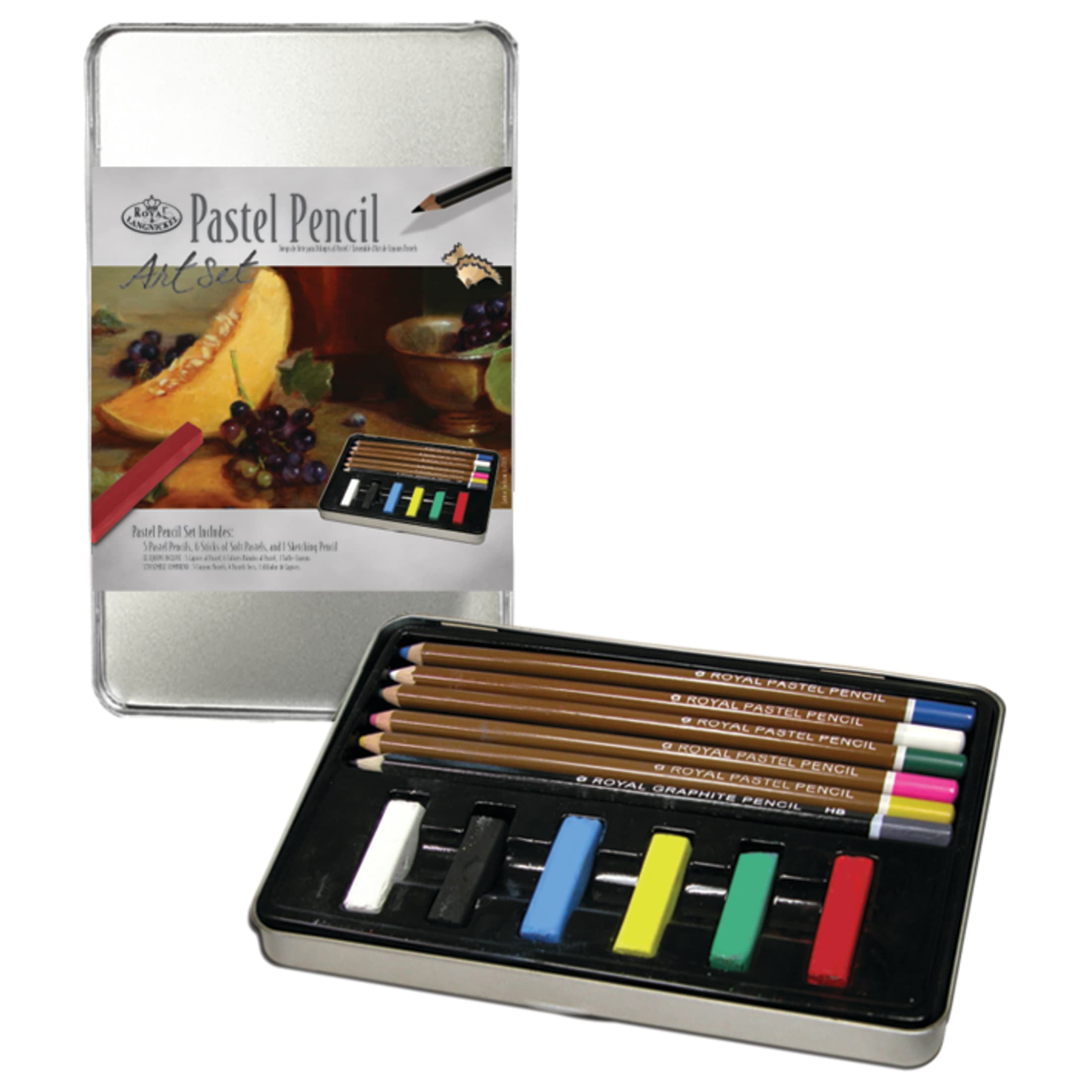Royal Brush Pastel Pencil Small Tin Art Set - Walmart.com