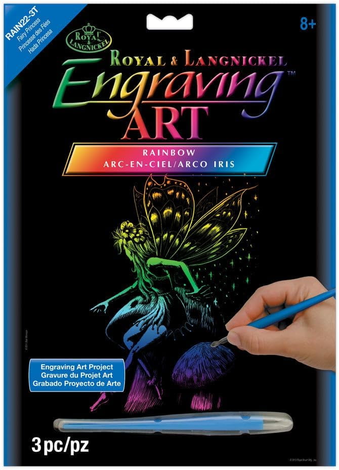 Royal Brush Rainbow Foil Engraving Art Kit, 8 by 10-Inch, Fairy ...