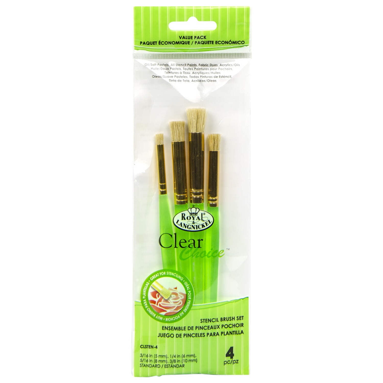 Royal Brush Stencil Set 3/16, 1/4, 5/16 - Walmart.com