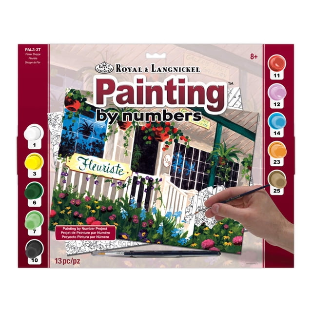 Royal Brush The Flower Shoppe Paint-by-Number Kit - Walmart Business ...