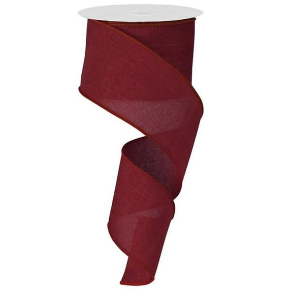 Royal Burlap Wired Ribbon - Burgundy - 2.5 Inches x 50 Yards (150 Feet ...