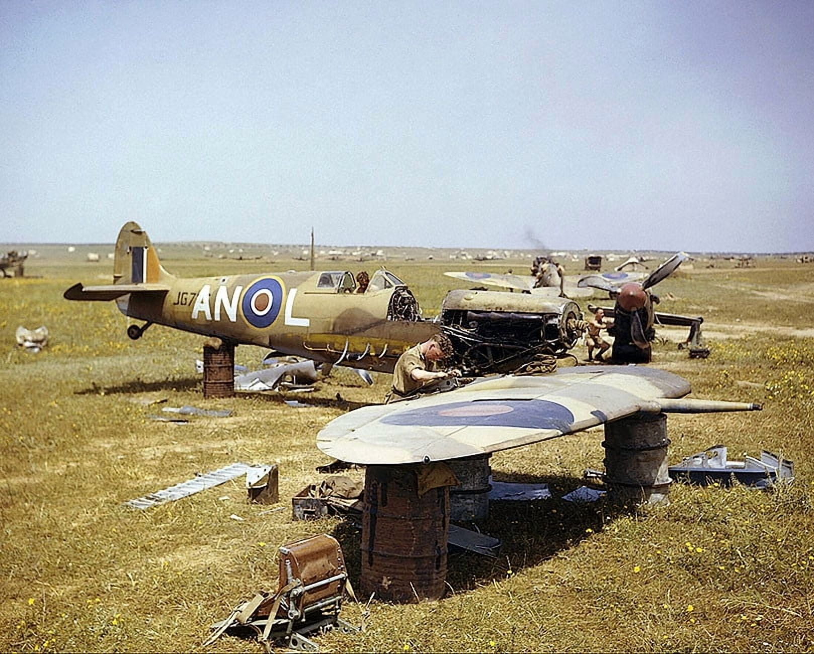 Royal Canadian Air Force Scrapped Supermarine Spitfire - 20x30 Inch ...