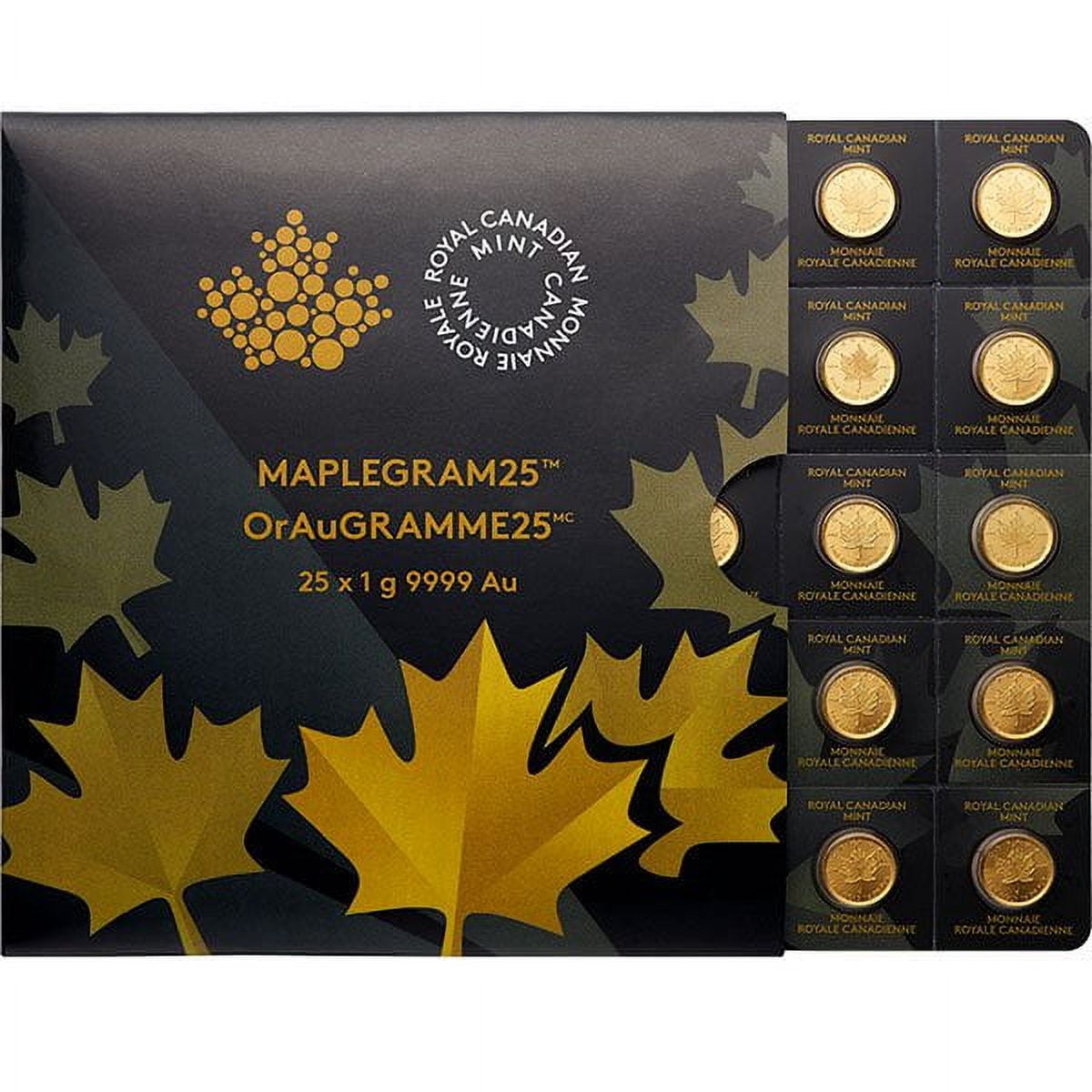 Royal Canadian Mint MapleGram25 - 25 Maple Leaf 1g Coins, .9999 Pure ...