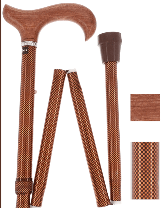 Royal RC cane Luxury Folding Rosewood Derby Walking Cane Adjustable ...