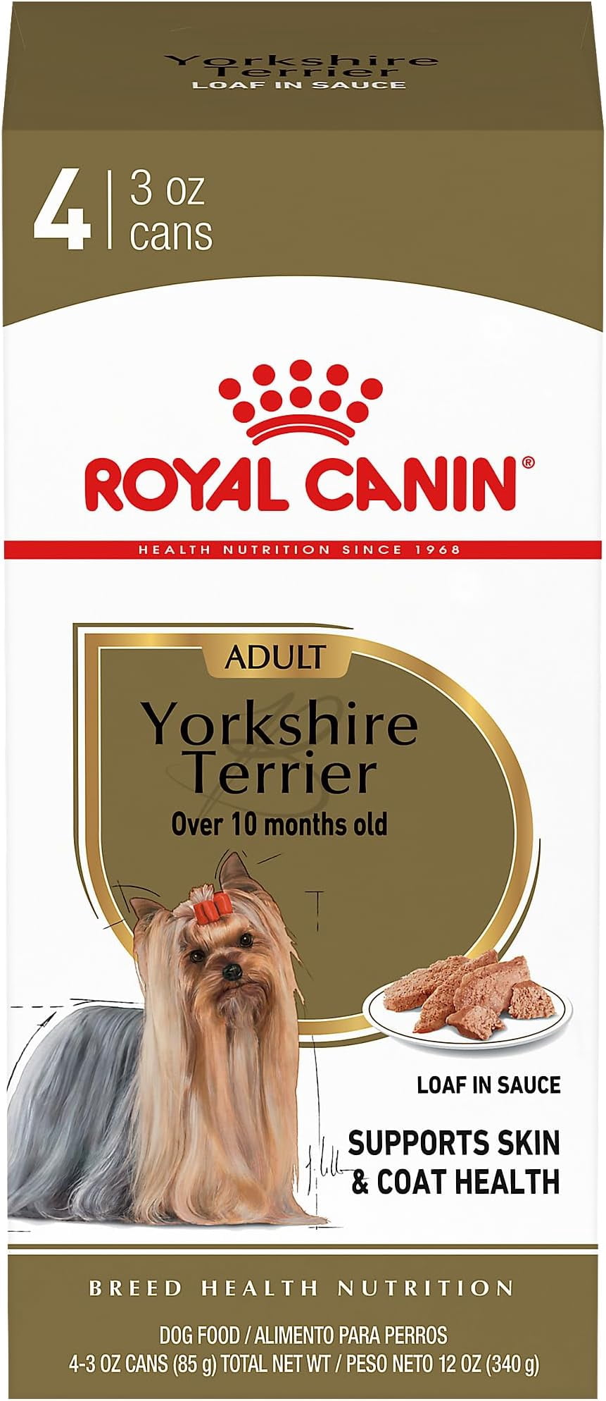 Royal Canin Yorkshire Terrier Adult Breed Specific Wet Dog Food, 3 oz ...