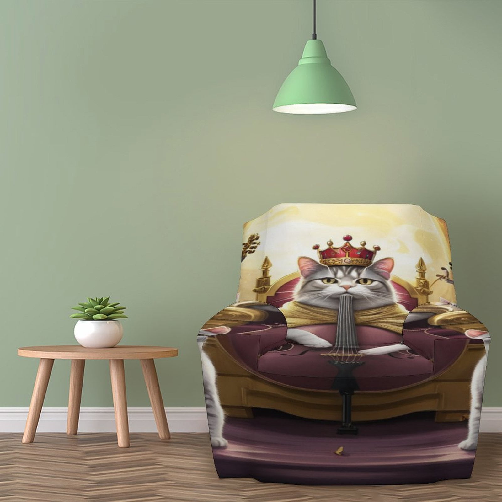 Royal Cat Throne Wall Clock Silent Non-Ticking For Home Office Decor ...