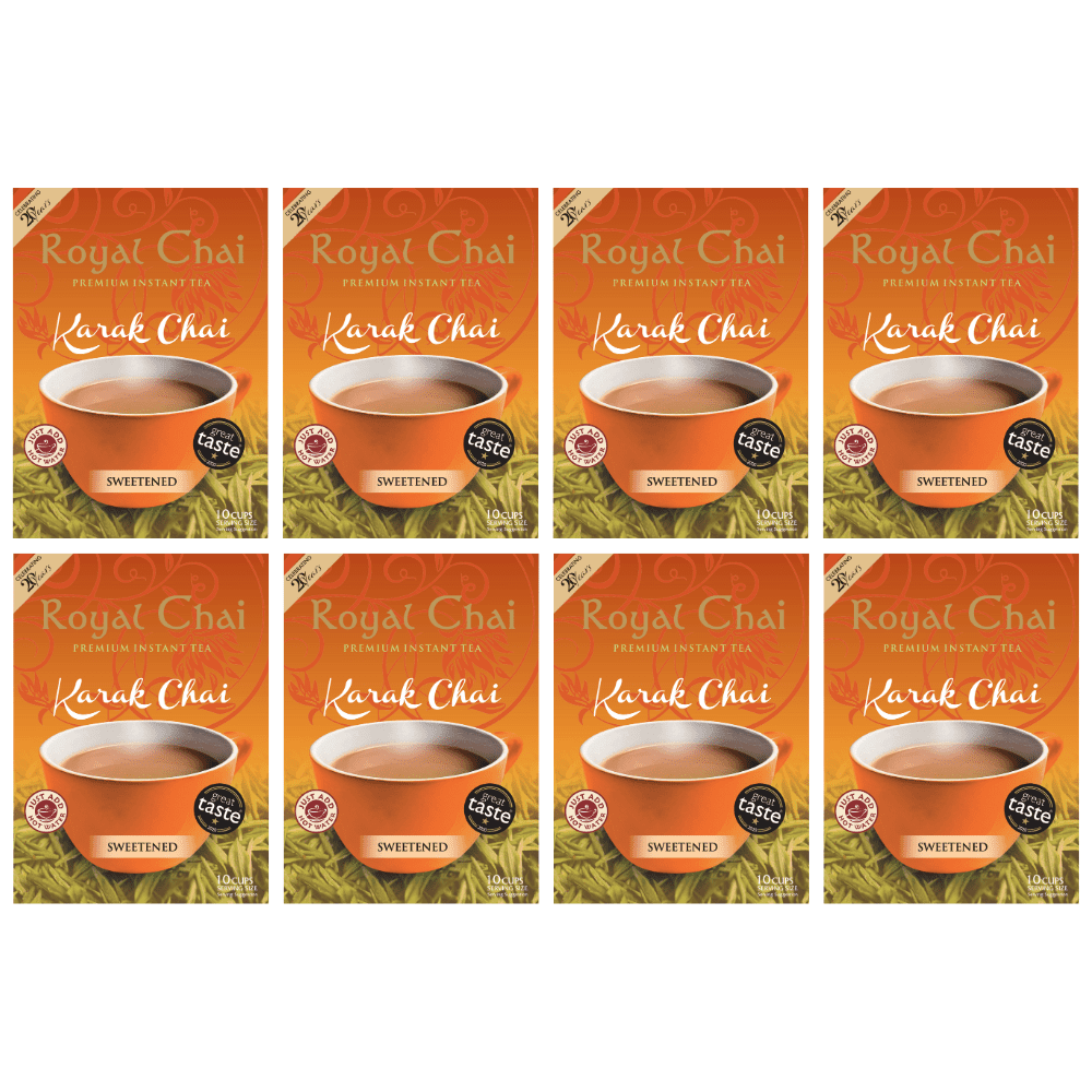 Royal Chai | Karak Chai Sweetened | 8 Pack (80 Sachets) | Premium ...
