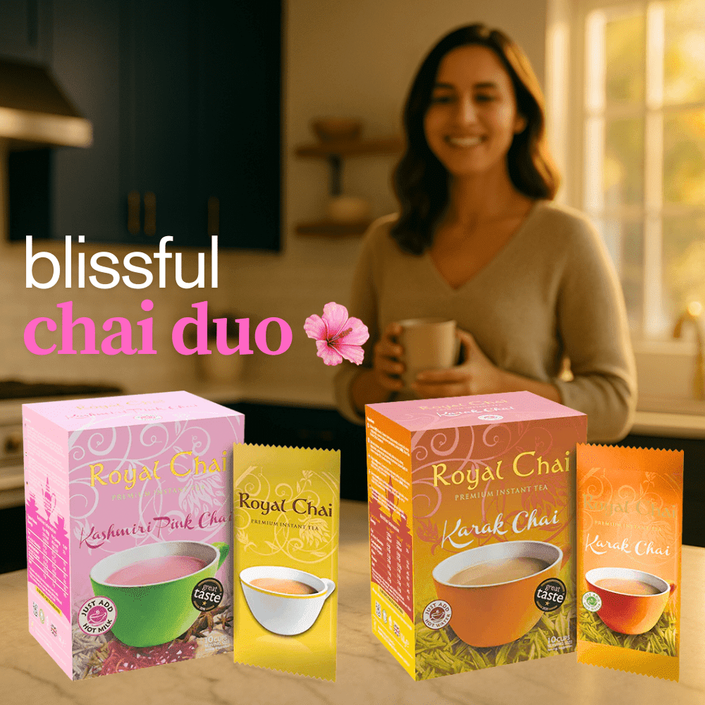 Royal Chai | Kashmiri Pink & Karak Chai Sweetened | Blissful Chai Duo 🌸 ...