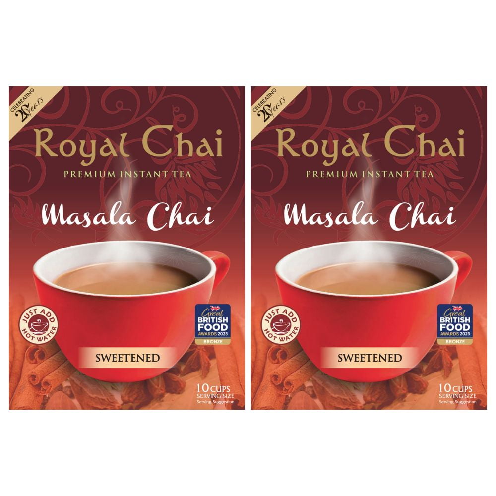 Royal Chai | Masala Chai Sweetened | 2 Pack (20 Sachets) | Premium ...