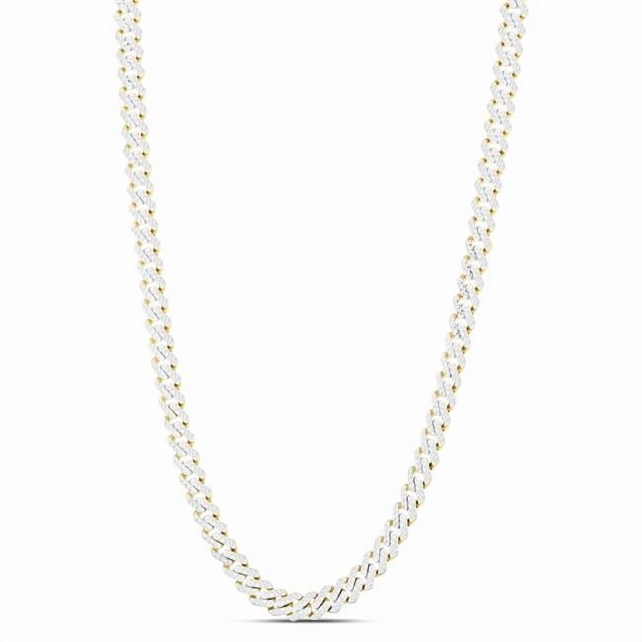 Royal Chain RC14874-22 14K Yellow & White Gold Pave Monaco Edge ...