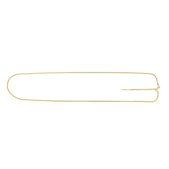 Royal Chain AJRW025-22 14K Yellow Gold Endless Adjustable Round Wheat ...