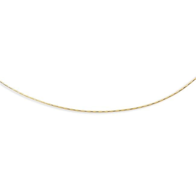 Royal Chain DRM120-16 16 in. 14K Yellow Gold Diamond Cut Round Omega ...