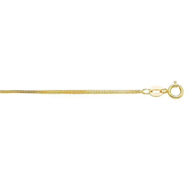 Royal Chain FOX080-16 16 in. 14K Yellow Gold Foxtail Chain with Spring ...