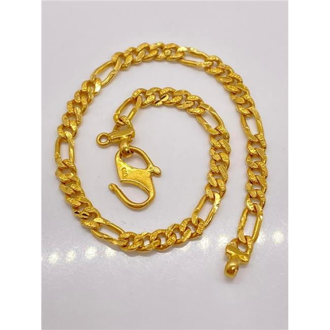 Royal Chain G22jhj 7 in. 22K Yellow Gold Polished Bracelet with W Lock ...