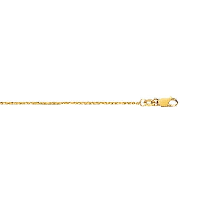 Royal Chain KCB030-16 16 in. 18K Yellow Gold Diamond Cut Cable Chain ...