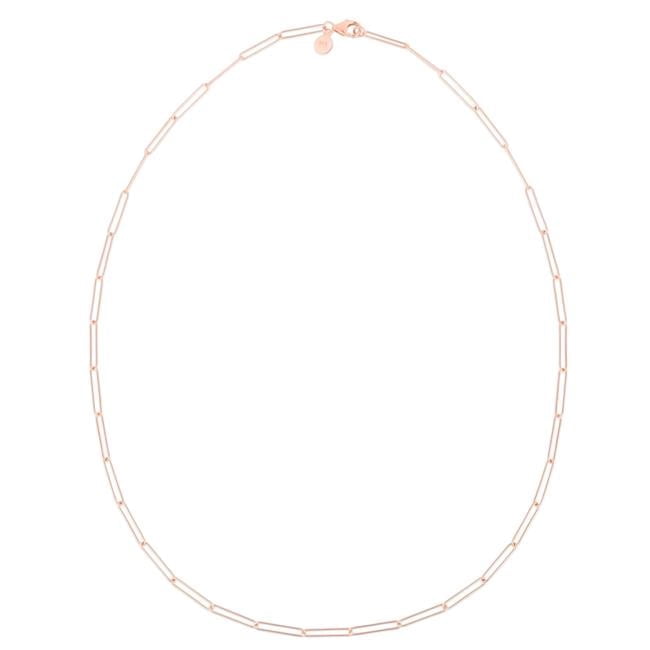Royal Chain PRC13388-18 18 in. 14K Rose Gold Wire Paperclip Link Chain ...