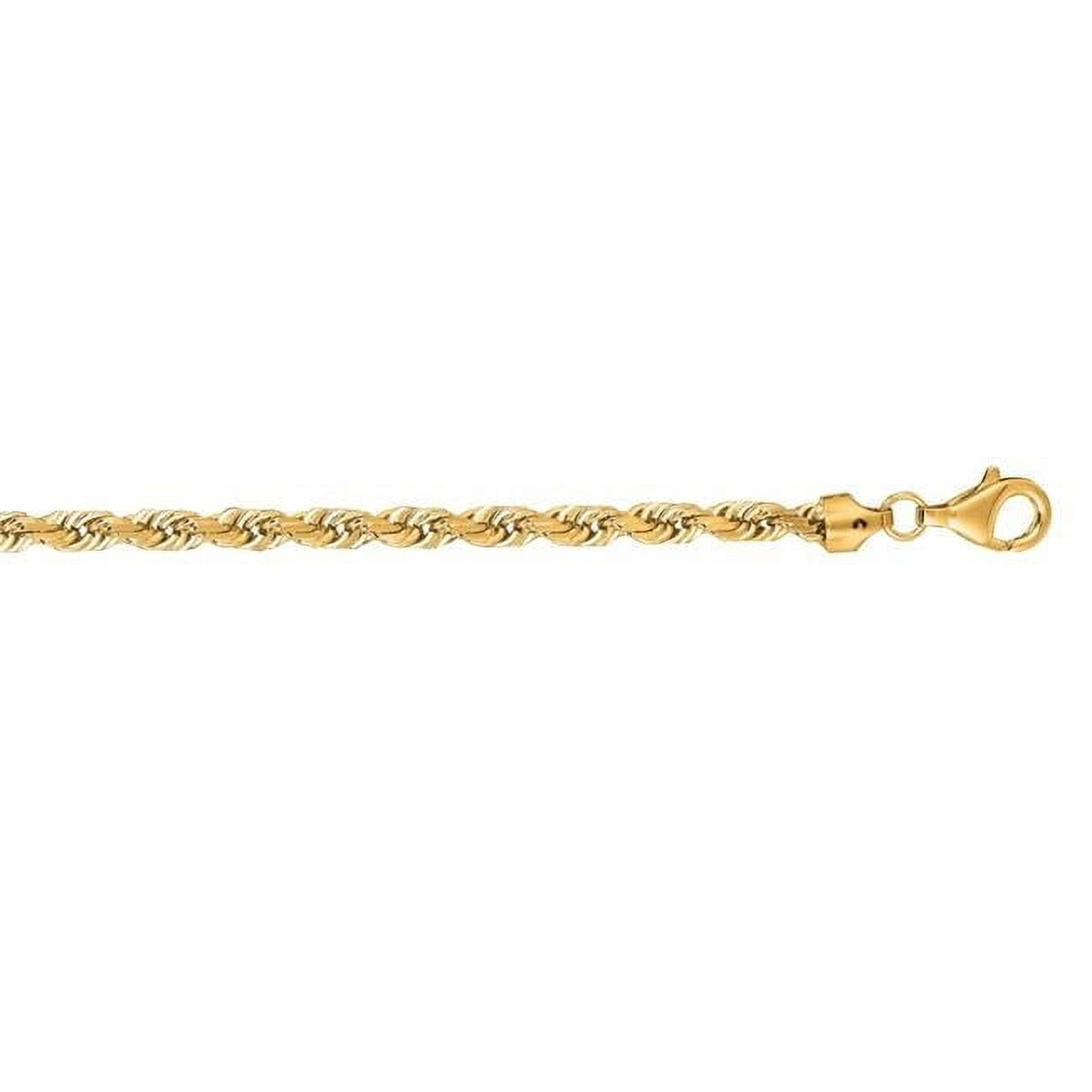 Royal Chain ROY050-26 26 in. 14K Yellow Gold Diamond Cut Royal Rope ...