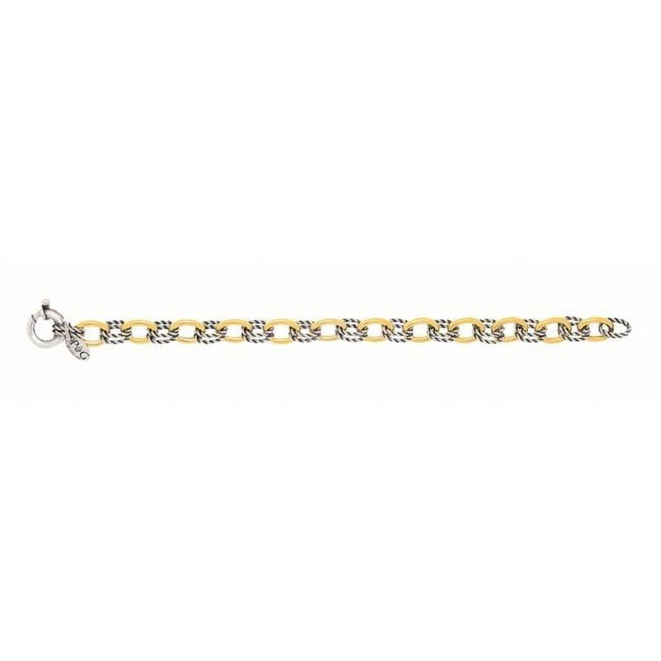 Royal Chain SILF3322-08 8 in. 18K Sterling Silver Diamond Cut Textured ...