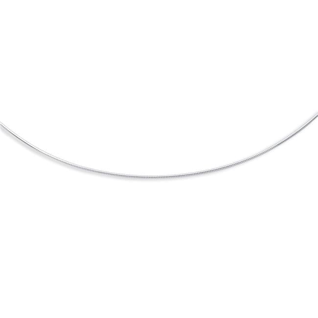 Royal Chain WROMD1-20 20 in. 14K White Gold Round Omega Chain with Pear ...