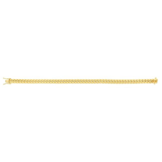 Royal Chain ZNMC100-24 24 in. 10K Yellow Gold Semi Solid Classic Miami ...
