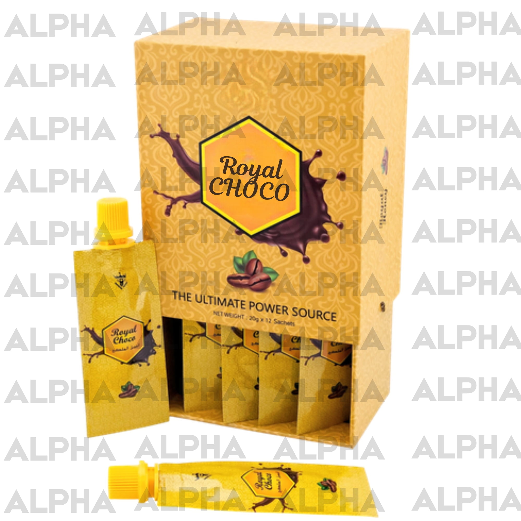 Royal Choco VIP Halal Honey Chocolate Sauce, Pack of 12 Pouches(15g ...