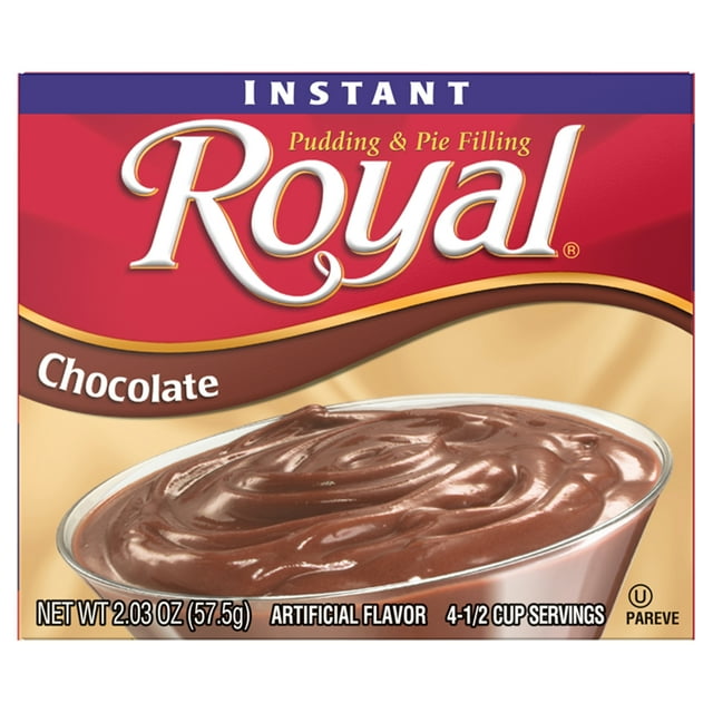 Royal Chocolate Instant Pudding, 14g Serving Size, 4 Servings, Includes ...