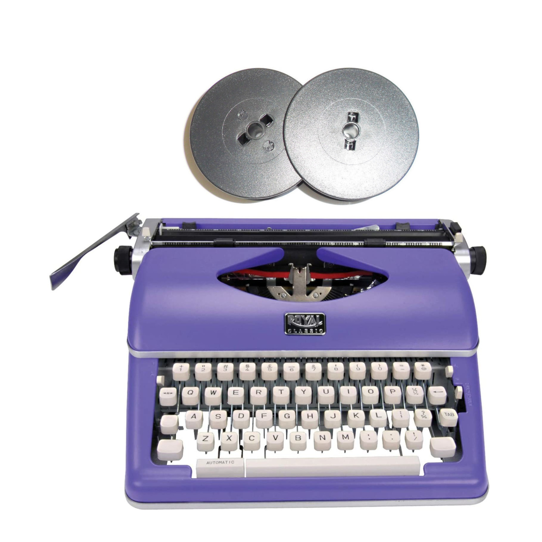 Royal Classic Retro Manual Typewriter (Purple) with Extra Ribbons ...
