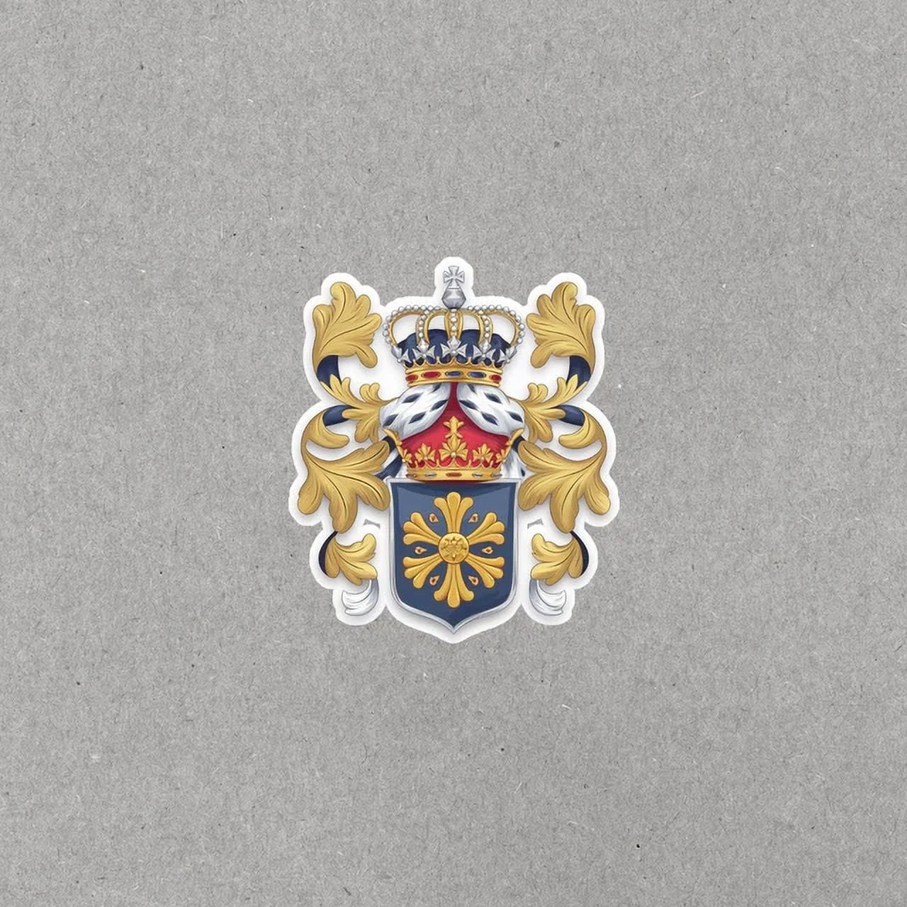 Royal Coat Of Arms Sticker - Regal Heraldic Crest Decal For History ...