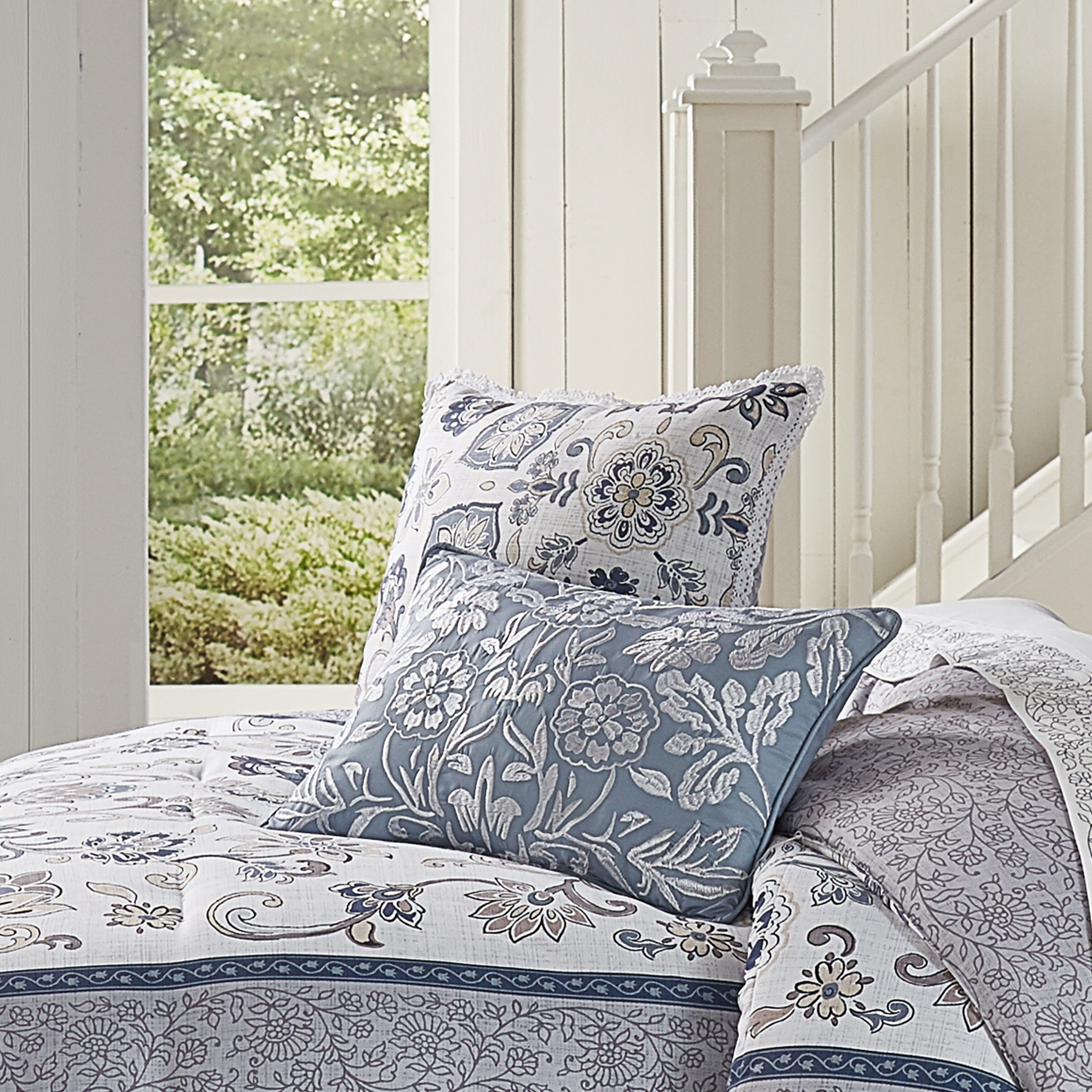 Royal Court Chelsea Blue 16" Square Decorative Throw Pillow - Walmart.com