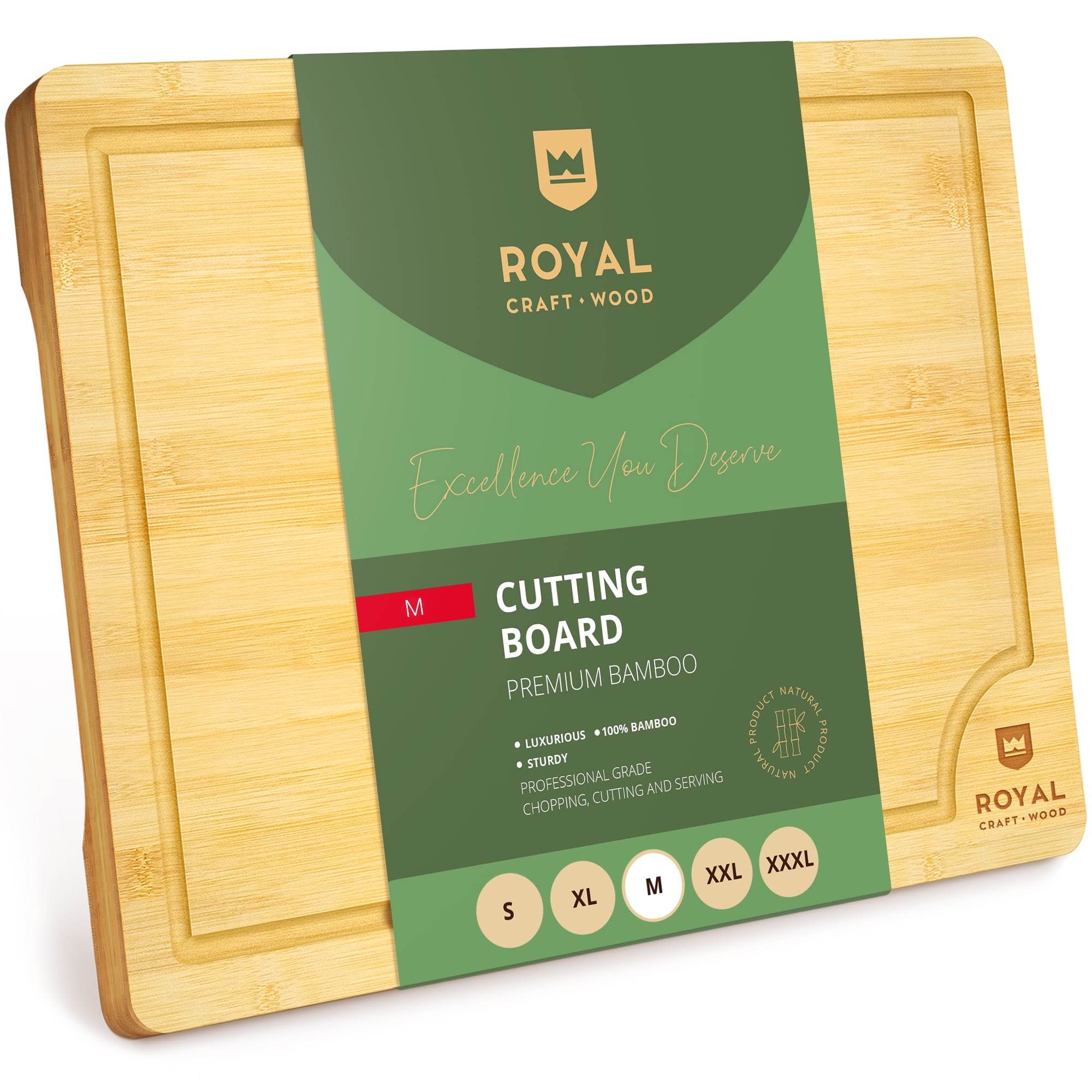 "Royal Craft Wood Bamboo Cutting Board - Chopping Board for Meat ...