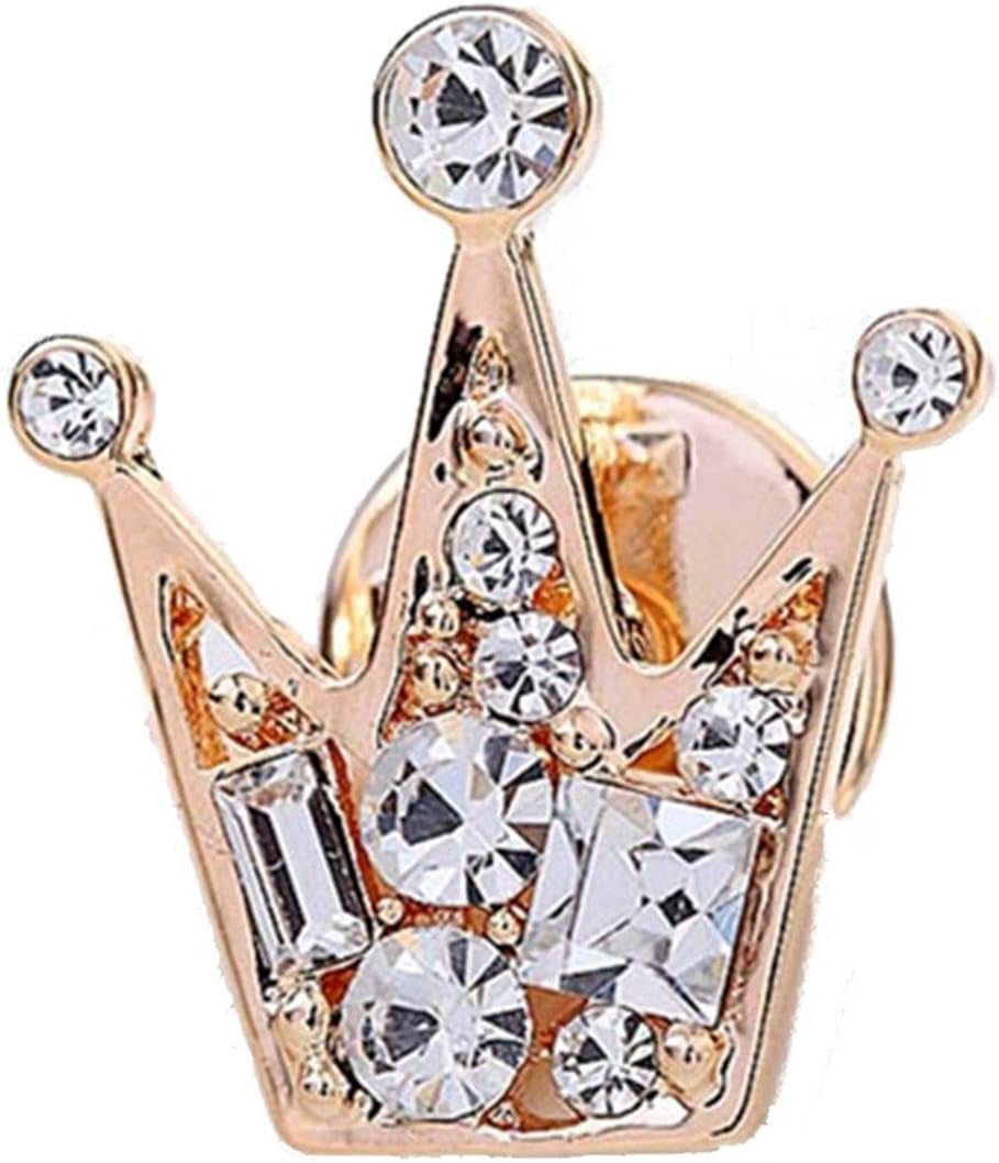 Royal Crown Brooches Retro Crystal Mini Crown Collar Pins Elegant ...
