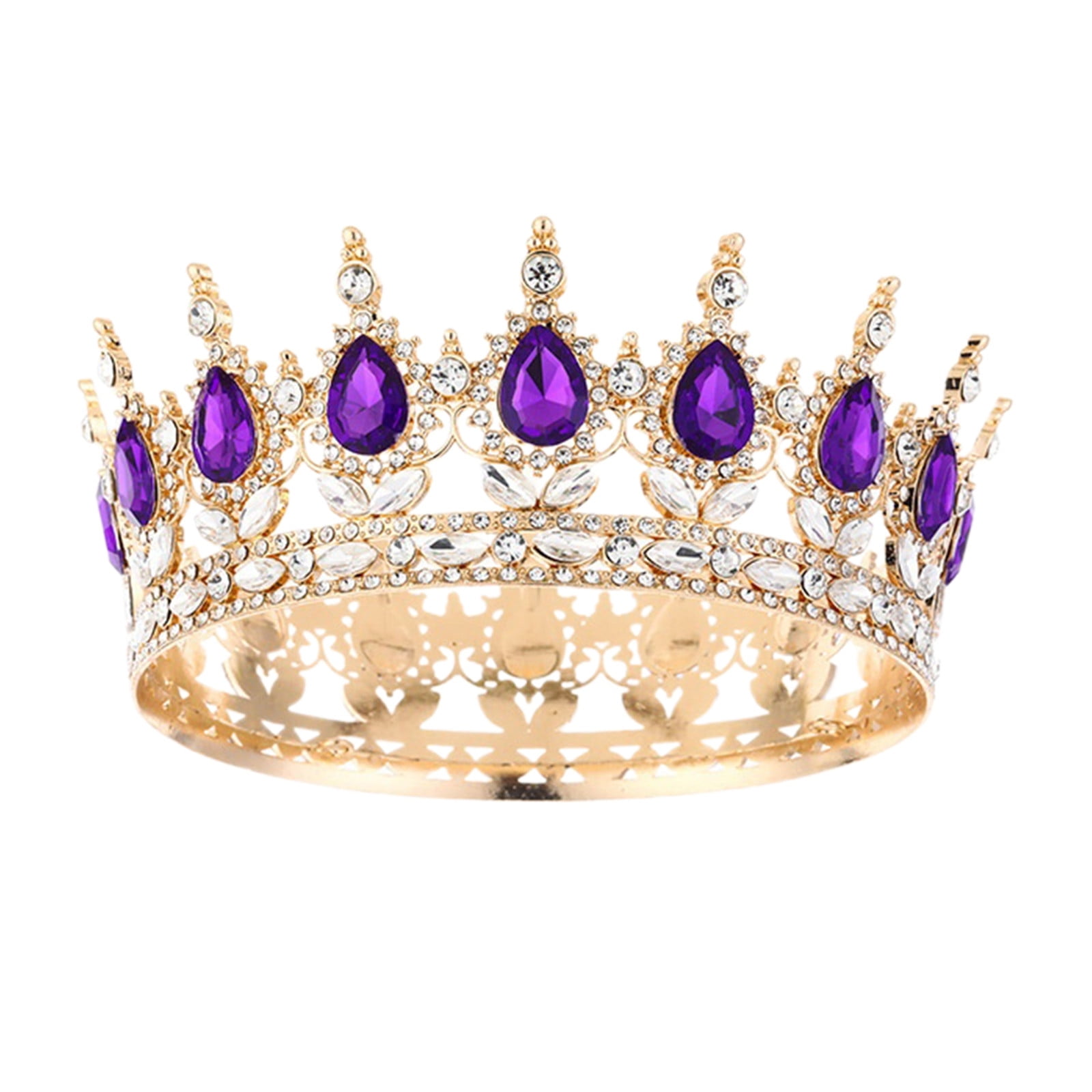 Royal - Gold Rhinestone Wedding Headpiece for Bride, Prom, QuinceaÃ±era ...
